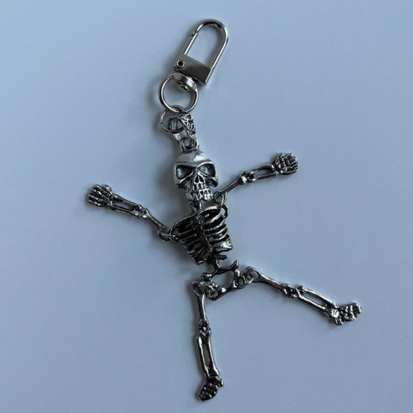 Accessories | Y2k 200s Vintage Skeleton Grunge Skull Gothic Silver ...